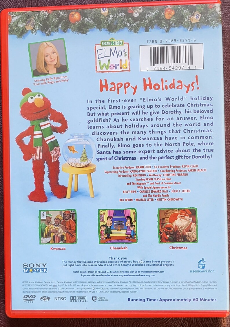 Elmo's World Happy Holidays DVD - Sesame Street - Etsy Canada