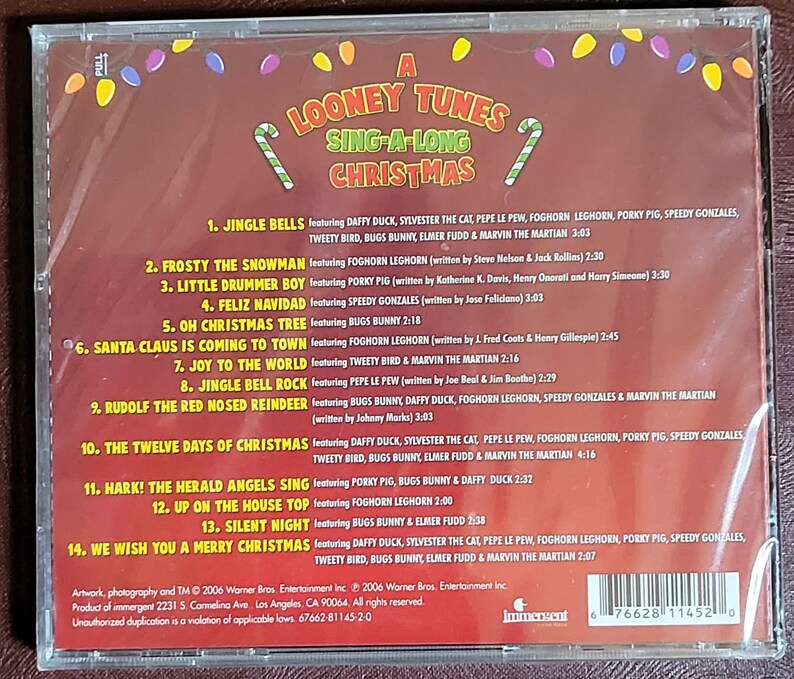 Looney Tunes A Looney Tunes Sing-a-long Christmas Kids /children CD ...