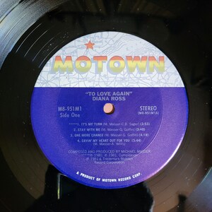 Diana Ross - to Love Again - Vintage Classic Funk / Soul Vinyl LP Album ...