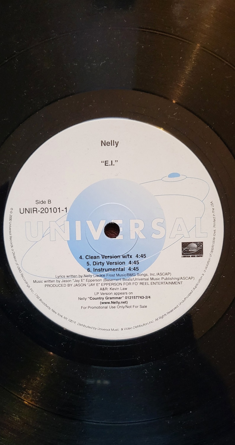 Nelly : E.I. - 2000 Vintage Rap / Hip Hop Vinyl LP - Universal Records ...