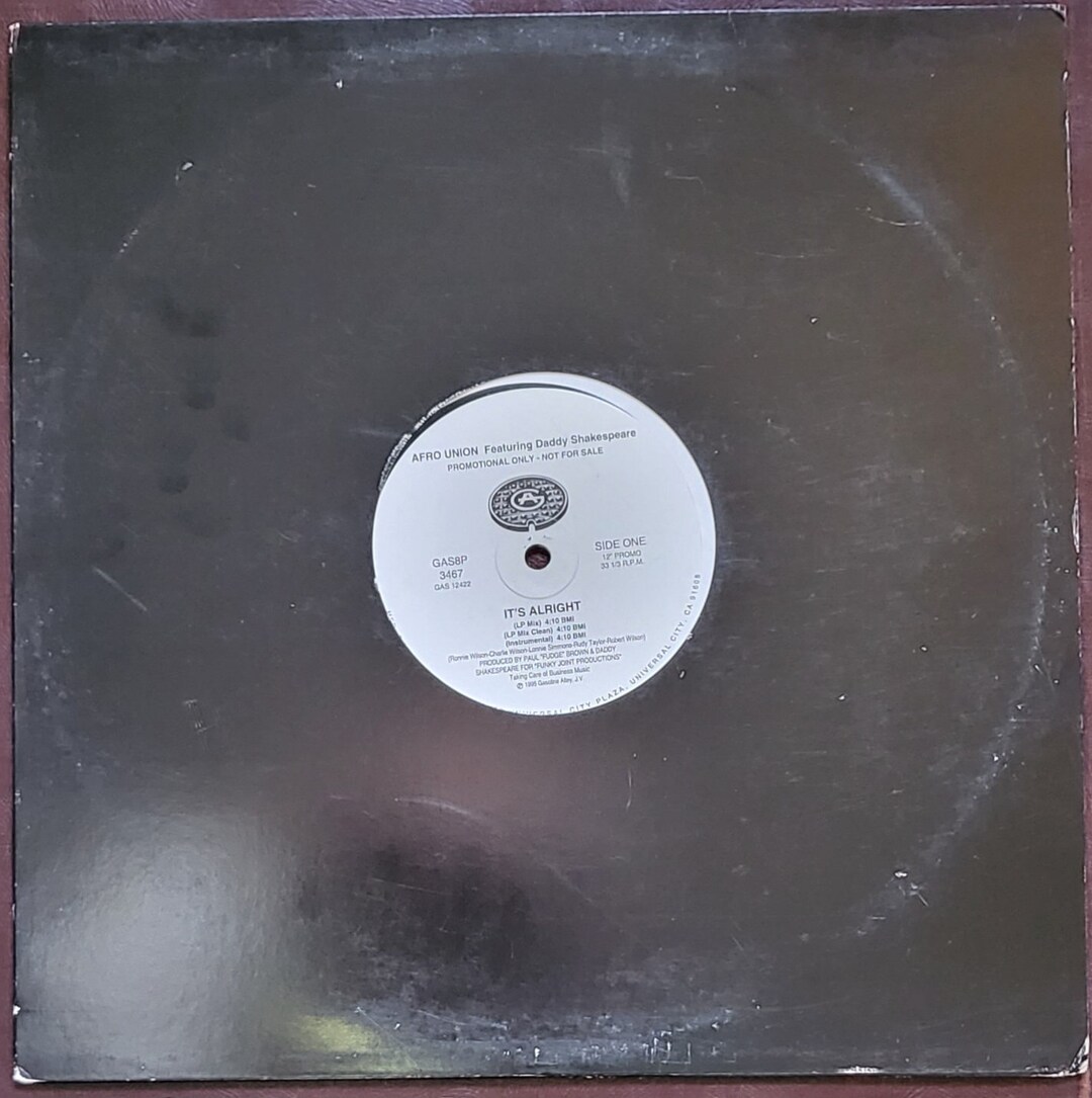 Afro Union Ft. Daddy Shakespeare - It's Alright - 1995 Vintage Rap ...