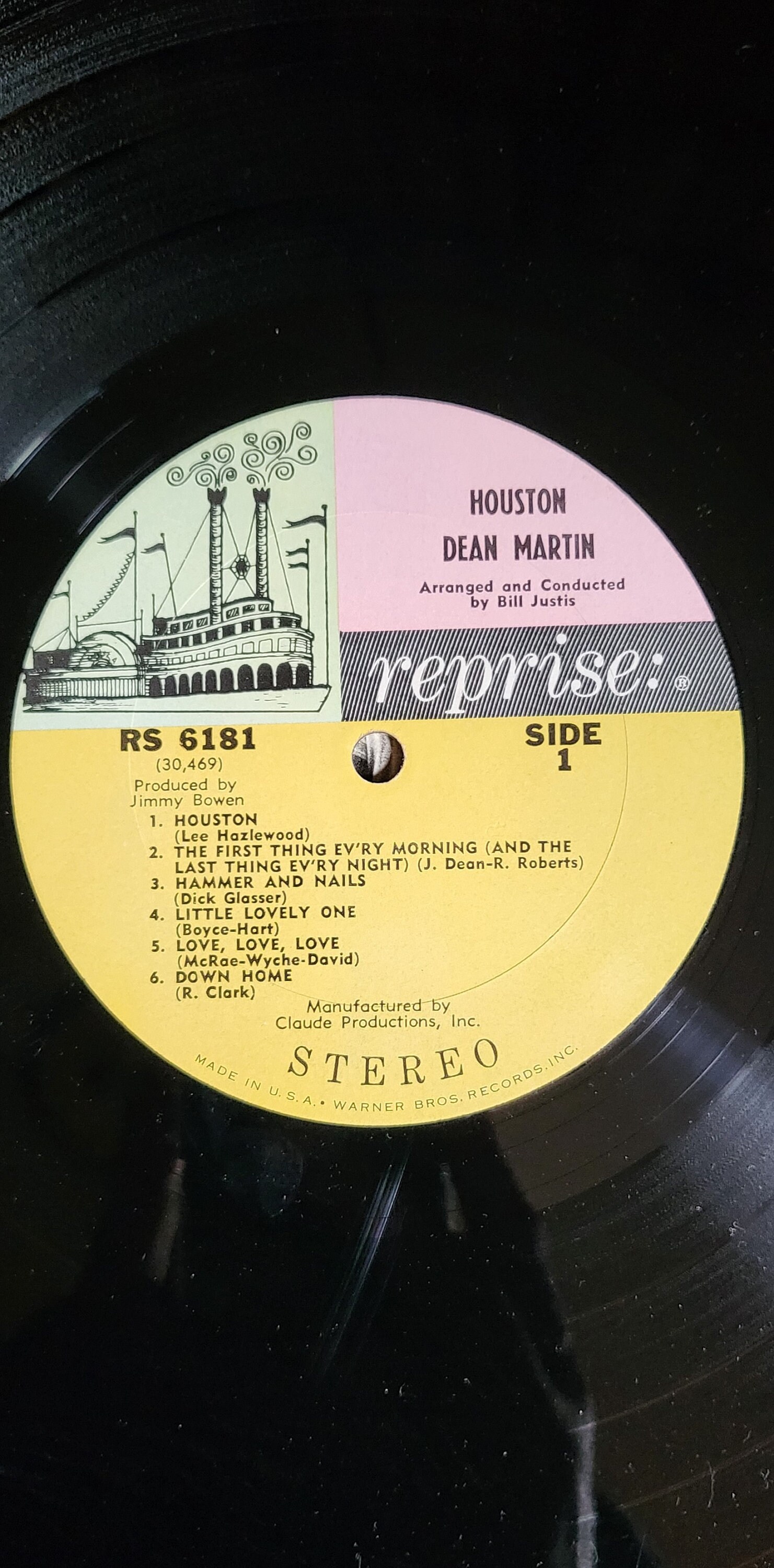 Dean Martin - Houston - 1965 Vintage Jazz / Big Band Vinyl - Reprise ...
