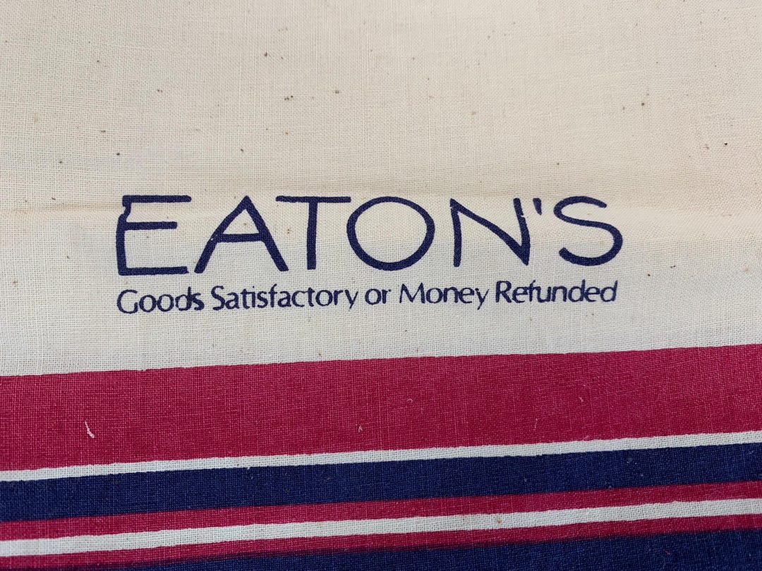 EATON'S Logo Advertising 1970's Department Store Cotton Tote Shopping ...