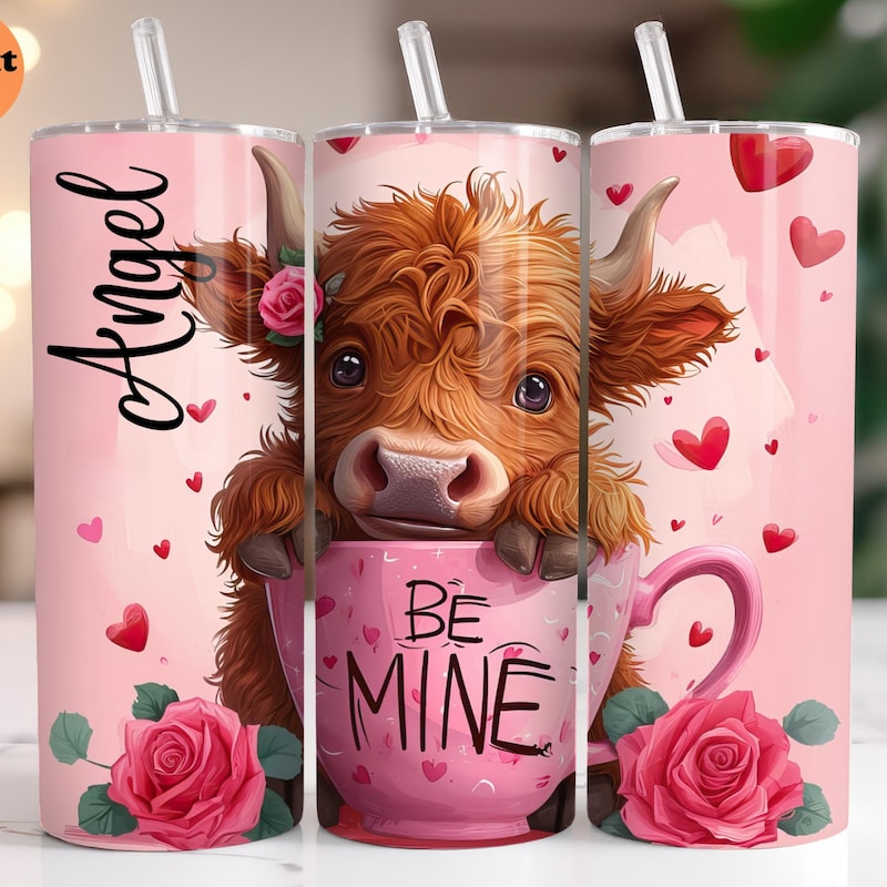 Highland Cow Couple Cup - Etsy