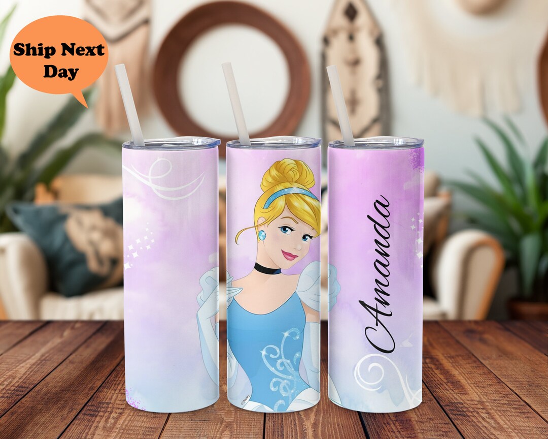 Custom Princess Tumbler: Disney Cinderella - Personalized Drinkware - Etsy