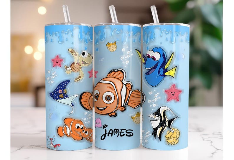 Disney Finding Nemo Tumbler Sea Adventure Design 20oz Insulated Coffee ...