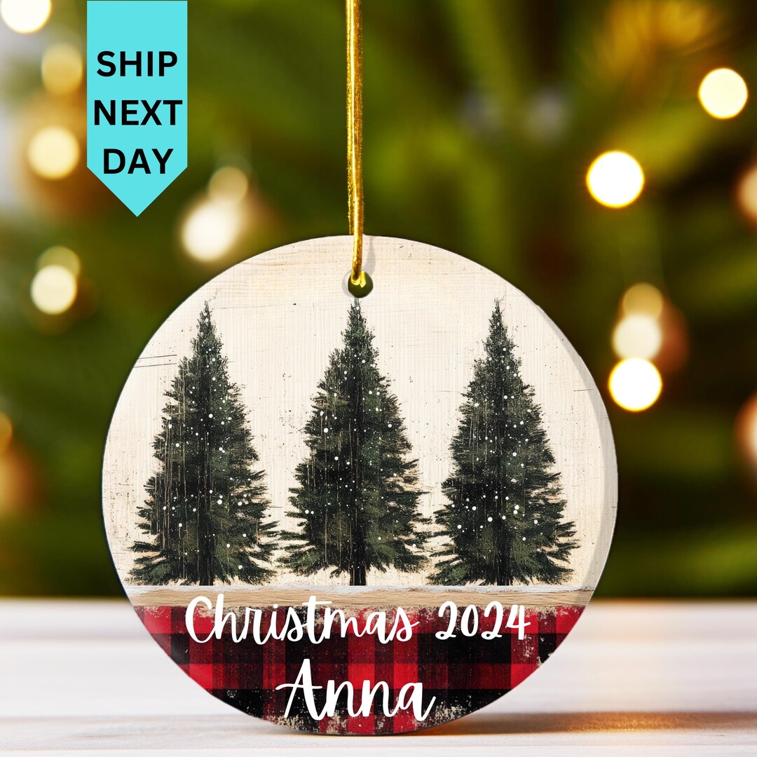 Custom Christmas 2024 Ornament, Trees Ornament, Christmas Gift Ornament ...