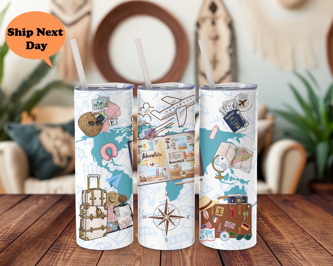 Adventure Awaits Tumbler, Vacation Tumbler, Destination Tumbler ...