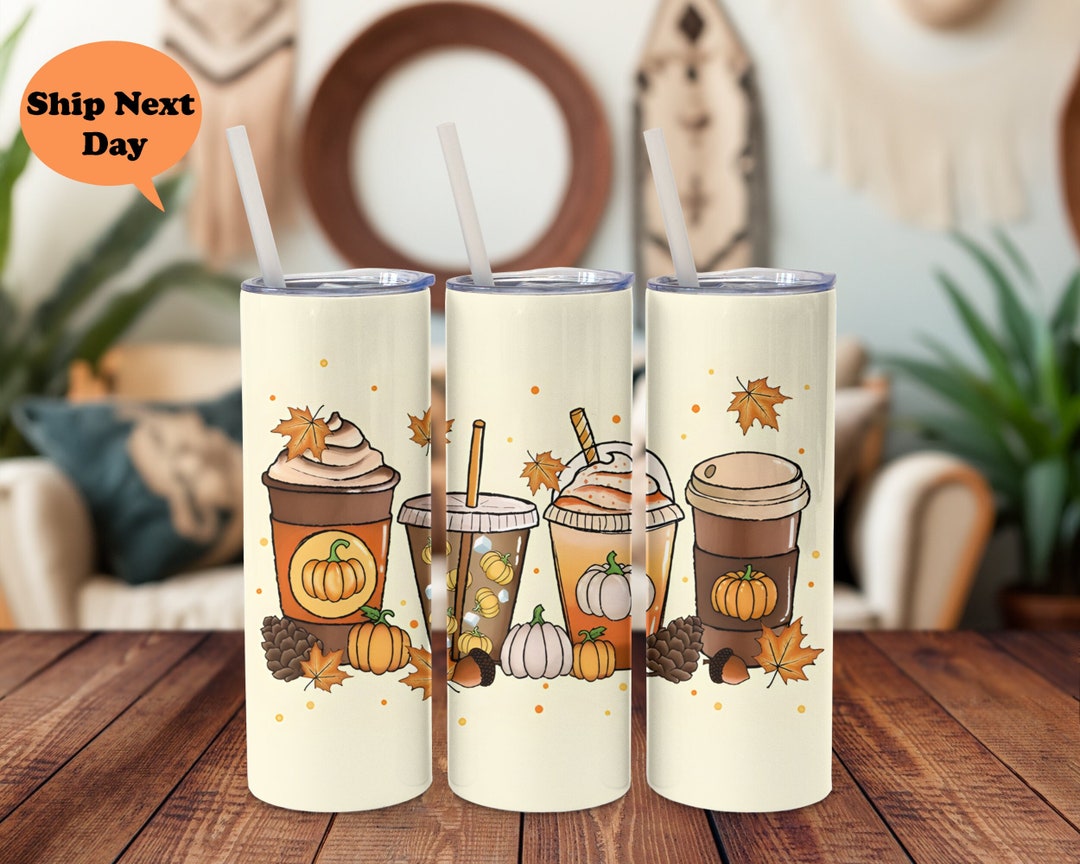 Fall Coffee Tumbler, Fall Coffee Cup, Cute Pumpkin Tumbler, Pumpkin ...