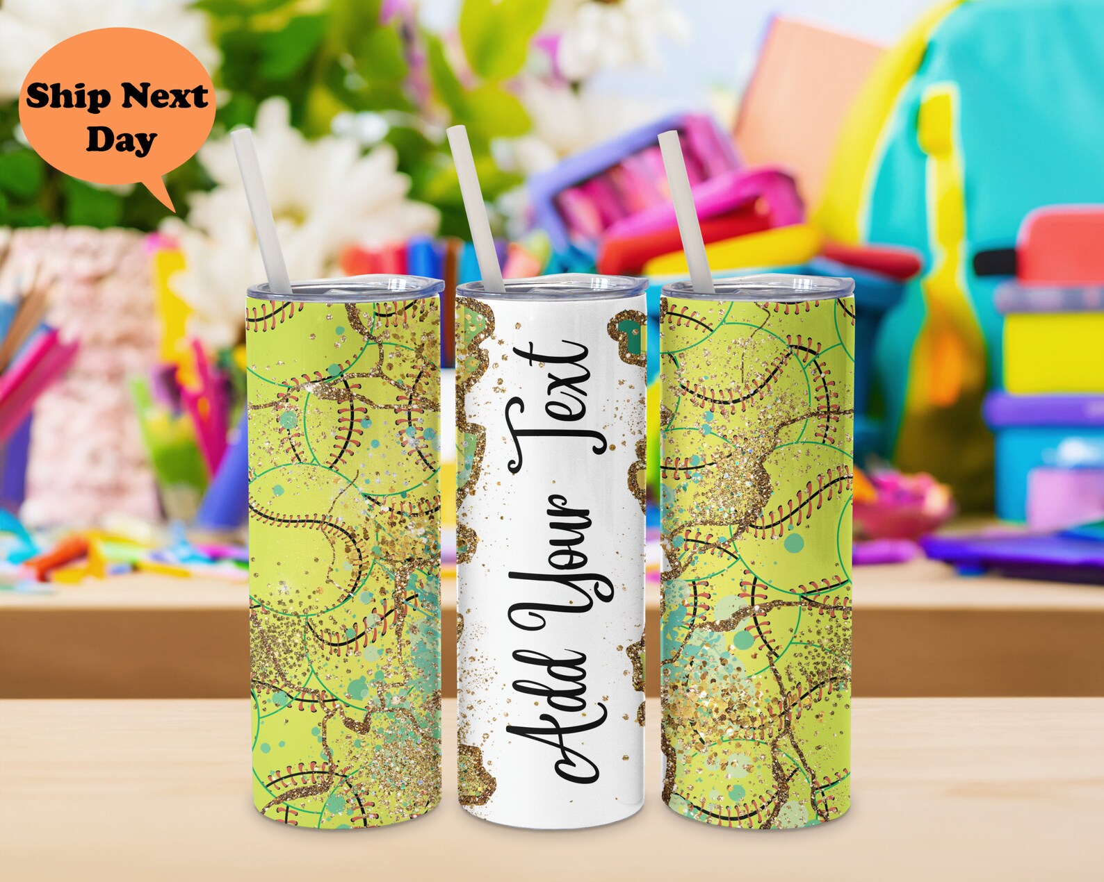 Personalized Softball Tumbler, Custom Name Stainless Steel Cup - Etsy
