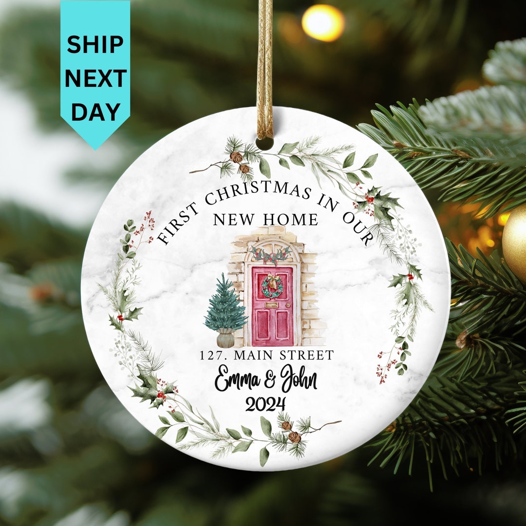 Custom New Home Ornament, First Christmas in Our New Home Ornament, New ...