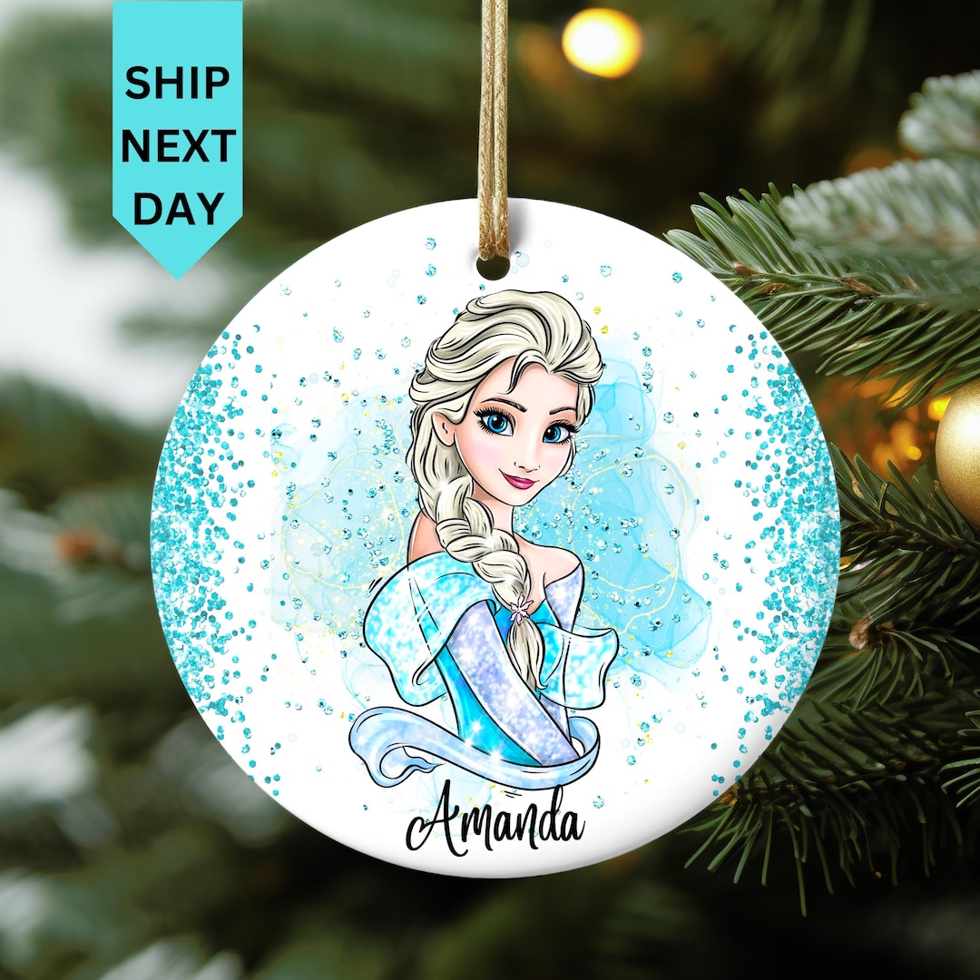 Personalized Elsa Frozen Christmas Ornament, Disney Ornament-kid ...