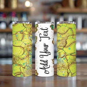 Personalized Softball Tumbler, Custom Name Stainless Steel Cup - Etsy
