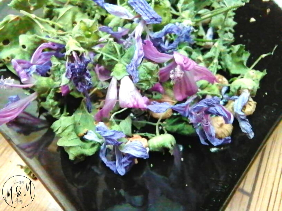 Common Mallow Flower Herb Malva Sylvestris L. / Dry and Cut - Etsy