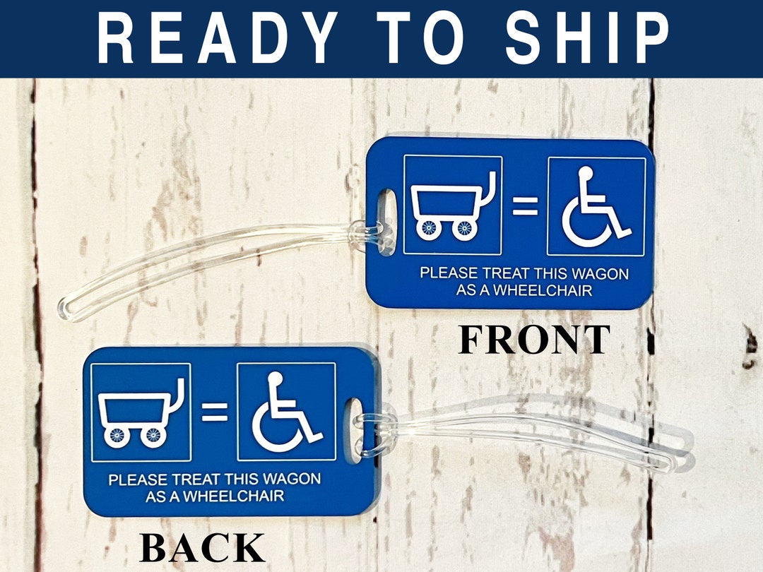 Aluminum Wagon as Wheelchair Double-sided OSHA Blue Tag - Etsy