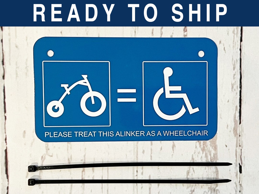 Aluminum Alinker as Wheelchair OSHA Blue Sign - Etsy