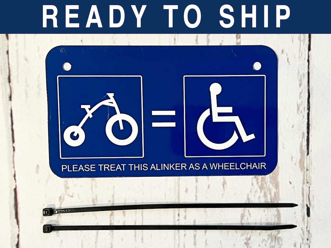 Aluminum Alinker as Wheelchair Federal Blue Sign - Etsy