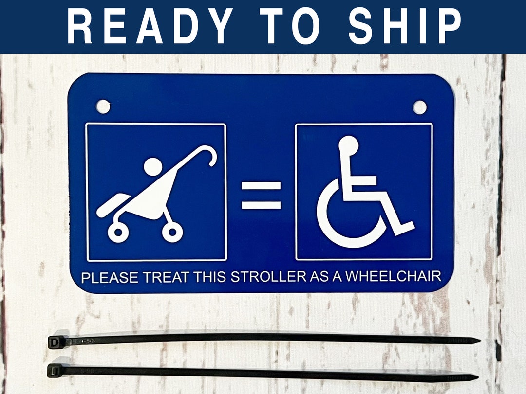 Aluminum Stroller as Wheelchair Federal Blue Sign - Etsy