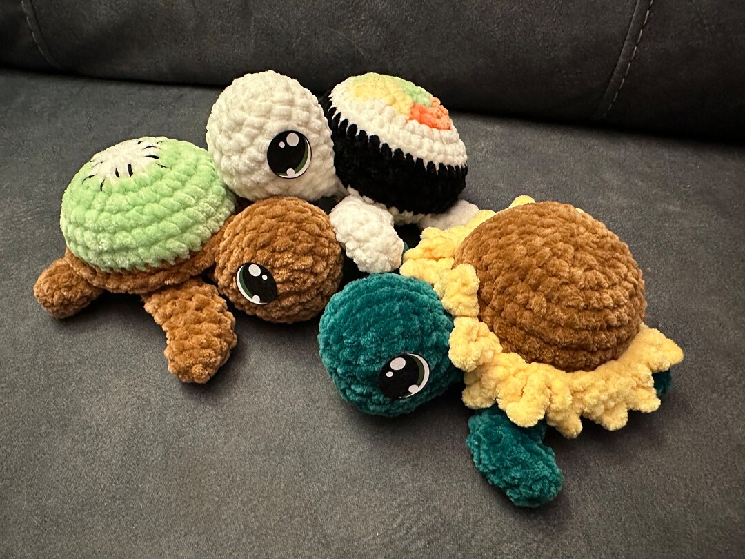 Custom Turtles, Crochet Plushie, Kids Toy, Birthday, Christmas, Desk ...