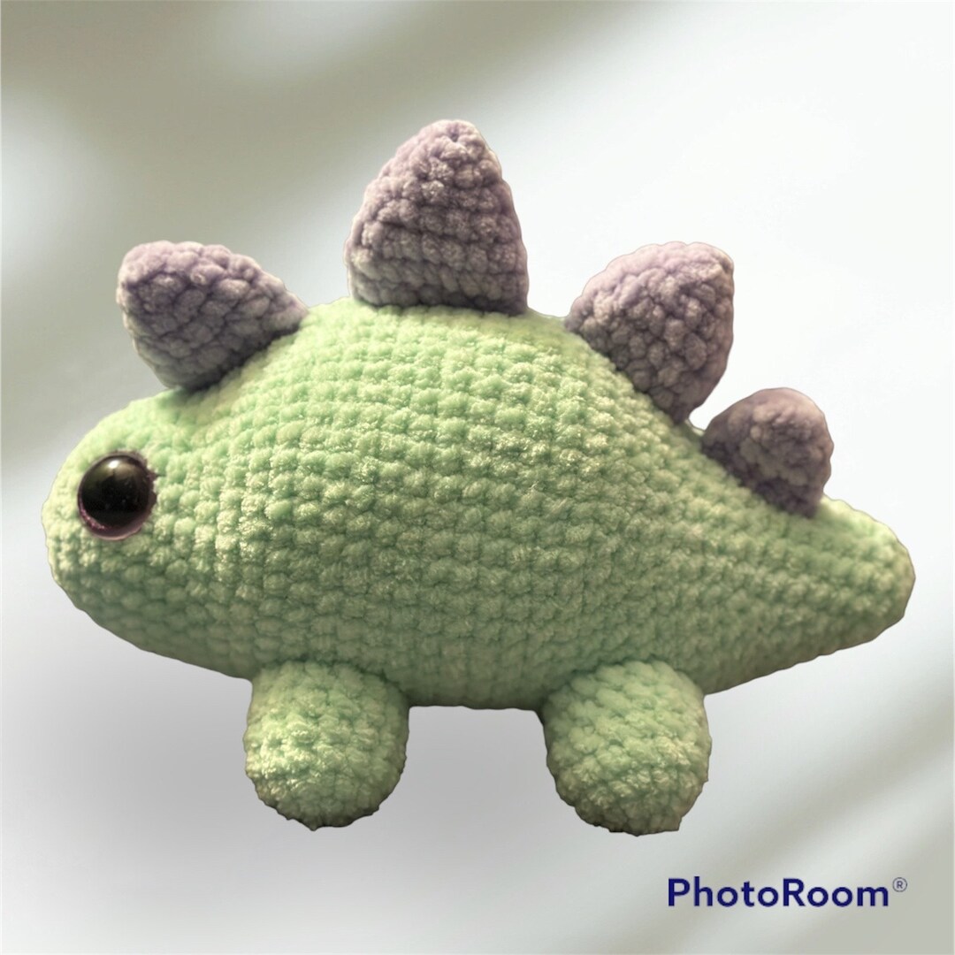 Crochet Wyatt the Stego Plushie, Crochet Plushie, Kids Toy, Dinosaur ...