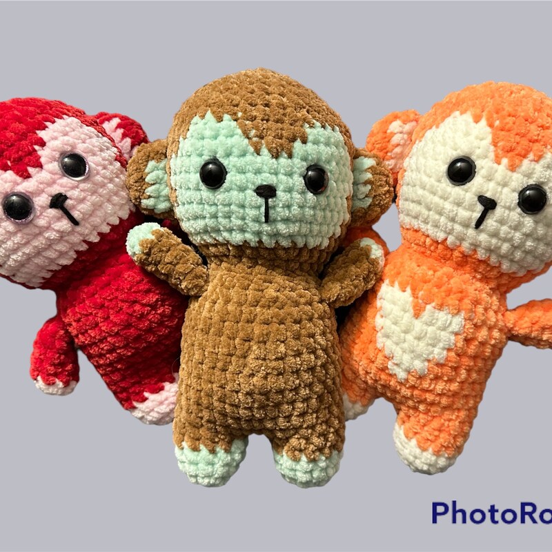 Monkey Plushie - Etsy