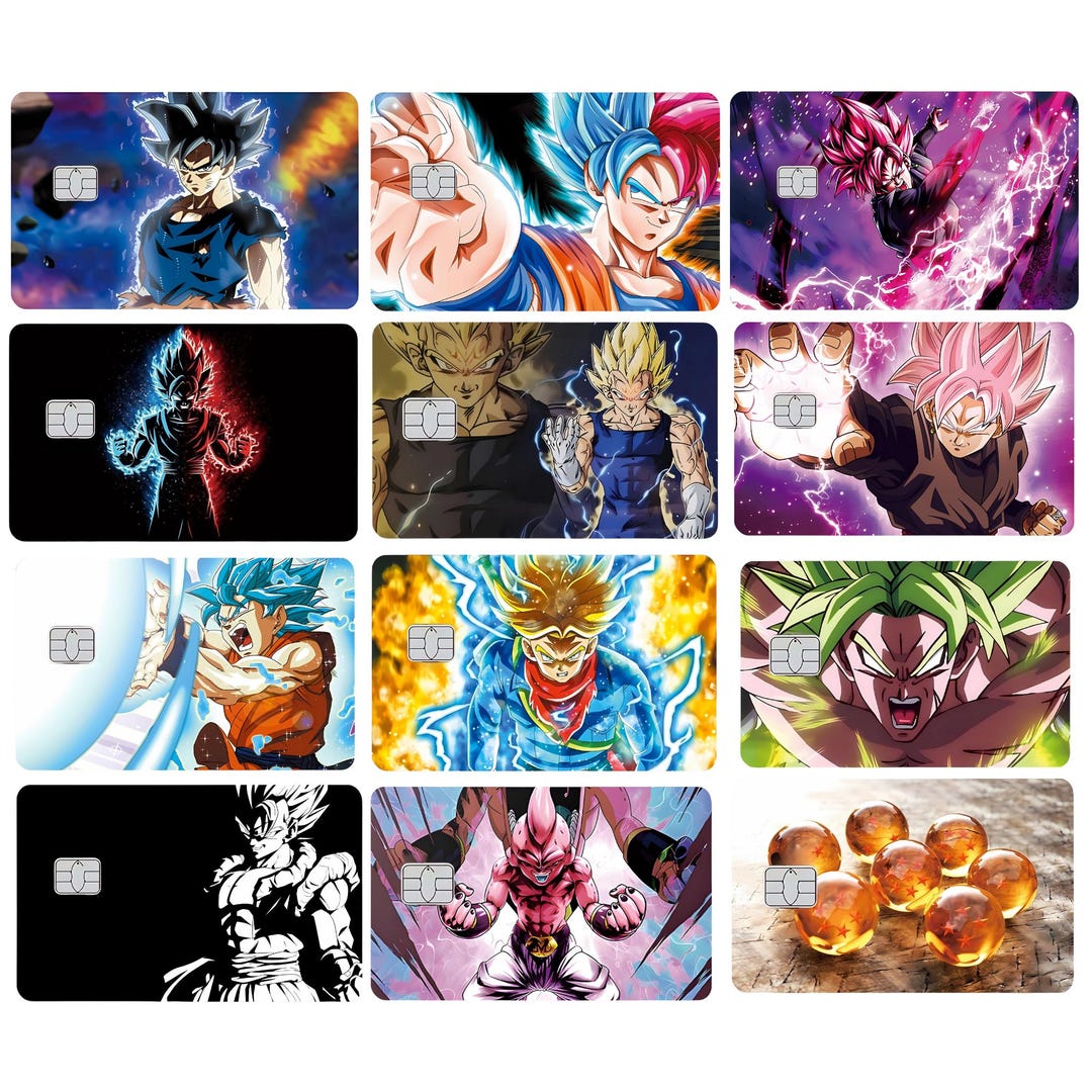 Anime Holographic Debit Card Sticker Laminated Vinyl Skin With Anti ...