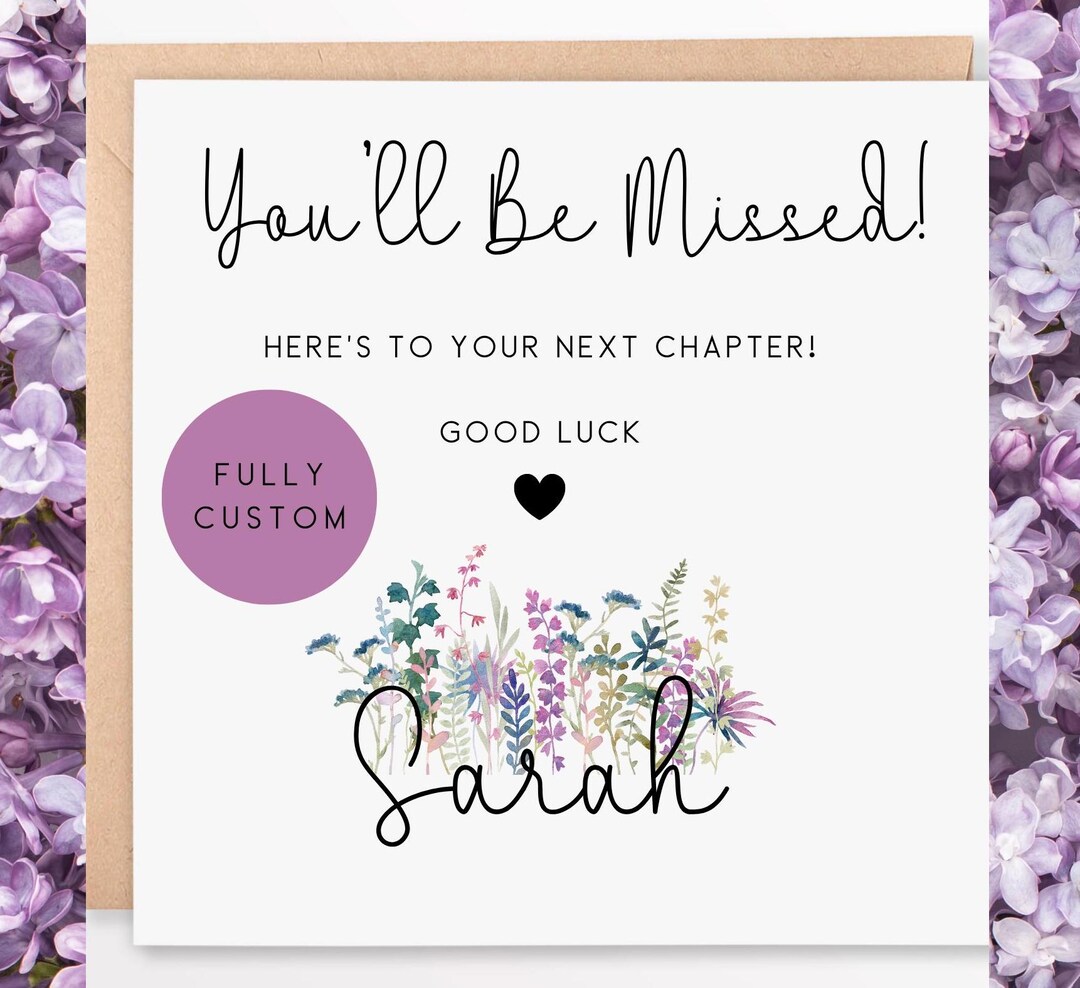 New Job Leaving Card - You'll Be Missed Leaving Card - Colleague ...