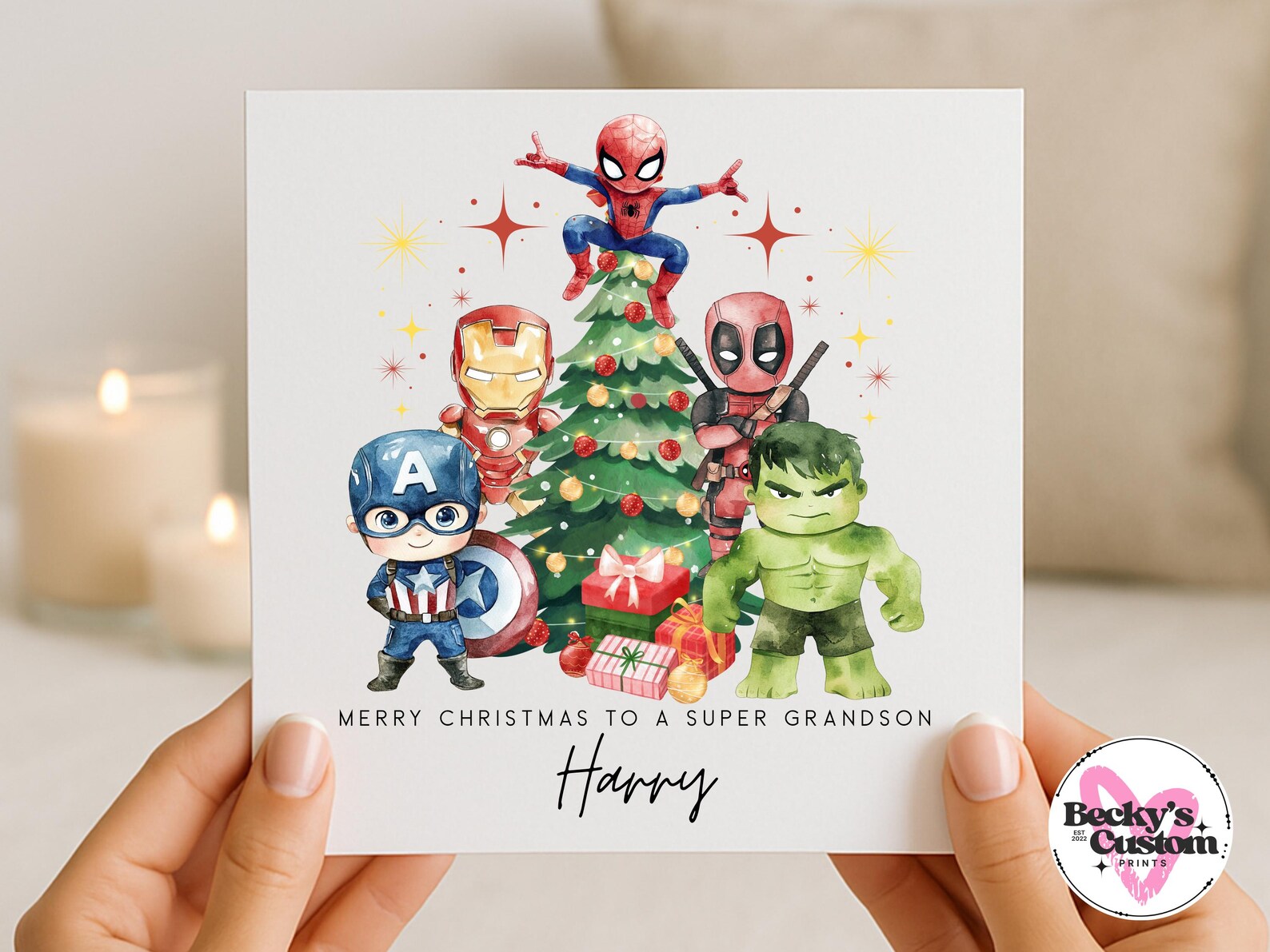 Superhero Christmas Card | Personalised Comic-style Xmas Card | Hero ...