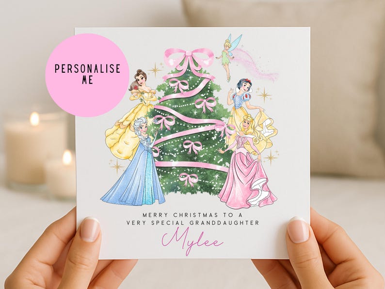 Personalised Princess Christmas Card | Royal Christmas Greeting for ...