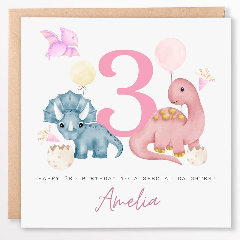 Dinosaur Cards Children - Etsy UK