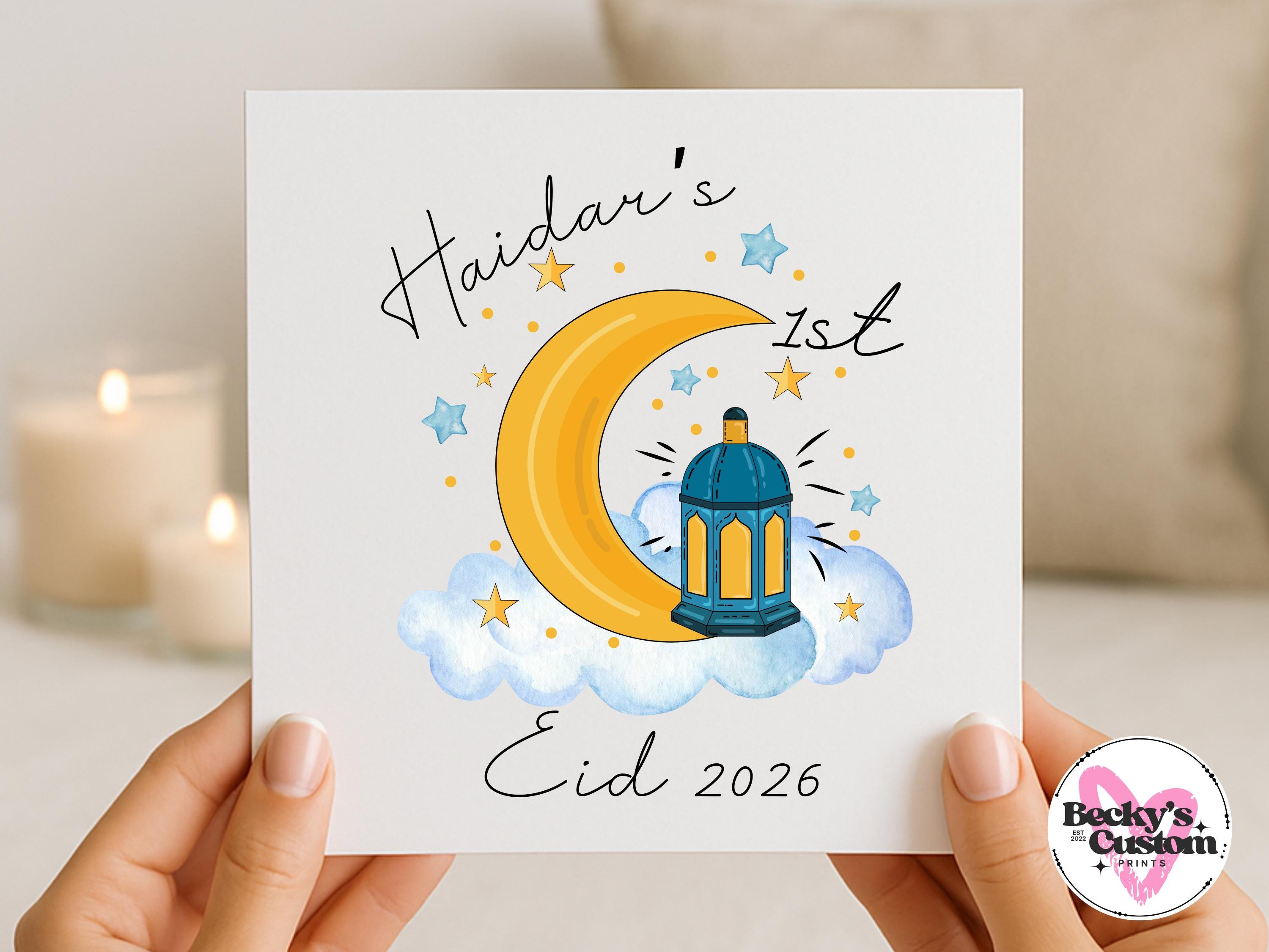 First Eid Card for Baby - Eid Mubarak Card - Eid Baby Gift - Eid Baby ...
