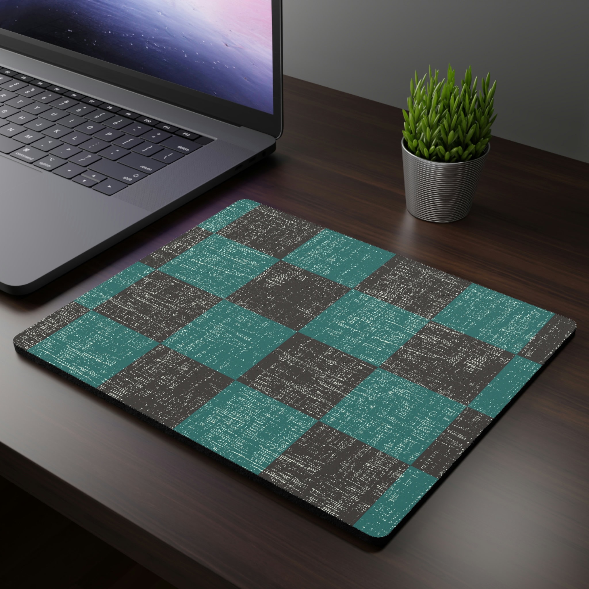 Anime Checkered Mouse Pad Anime Inspired Green and Black Checkered ...