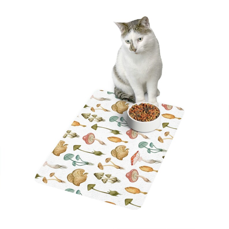 Mushroom Pet Food Mat Cottagecore Room Decor Cottagecore Pet - Etsy