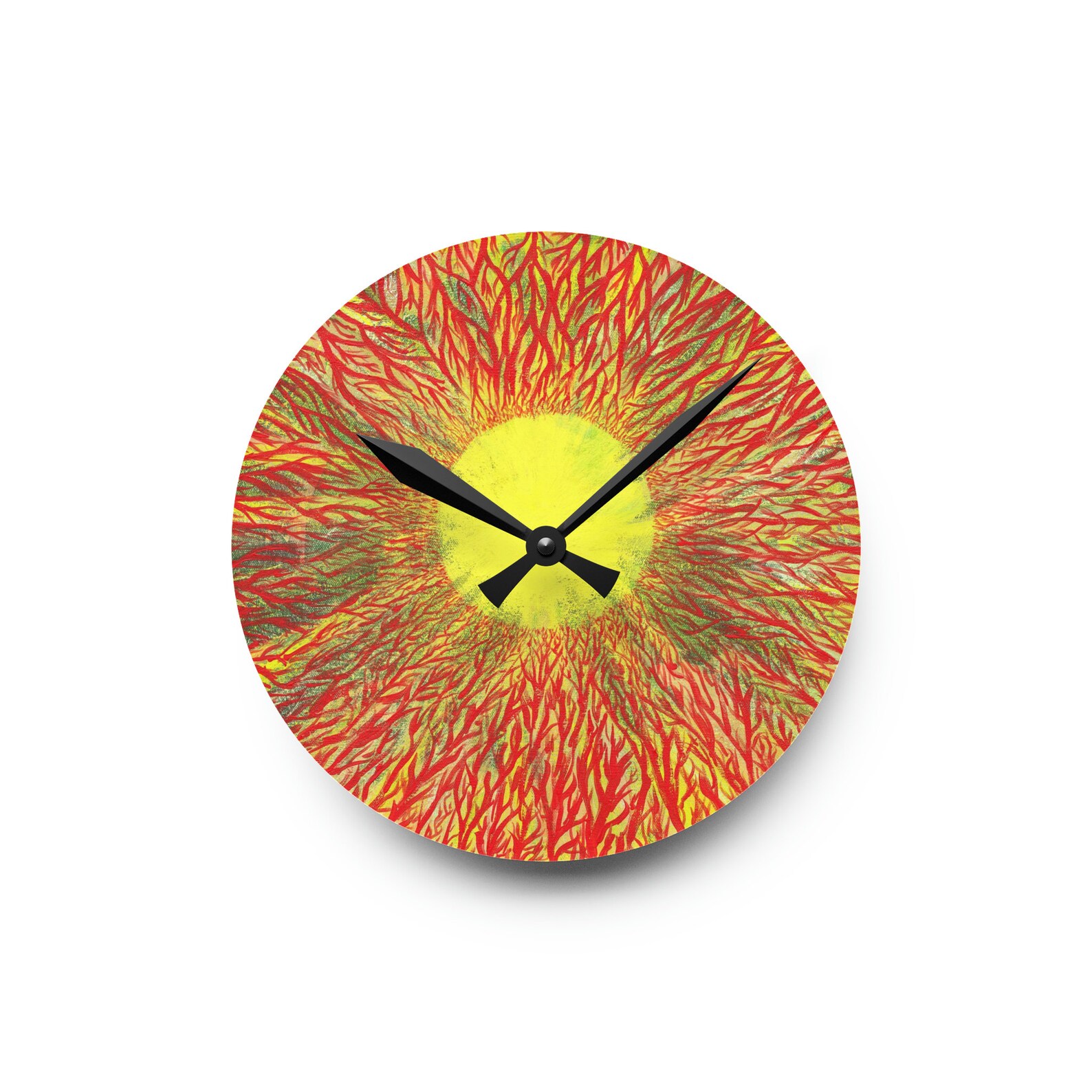 RED EYE Acrylic Wall Clock Retro Clock, Rectangle Clock, Red Eye ...