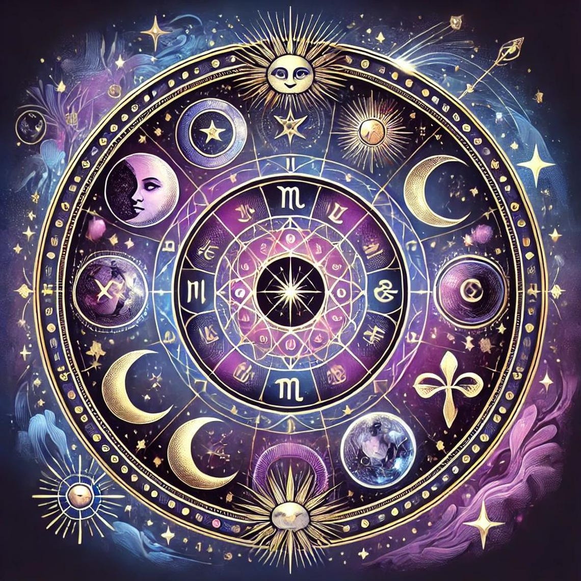 MOON PHASE ART - Lunar Cycles Art - Astrology Wall Art - Esoteric Art ...