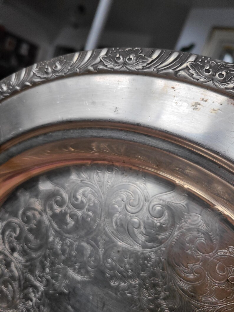 Vintage Oneida Henley Tudor Plate Round Serving Tray Platter - Etsy