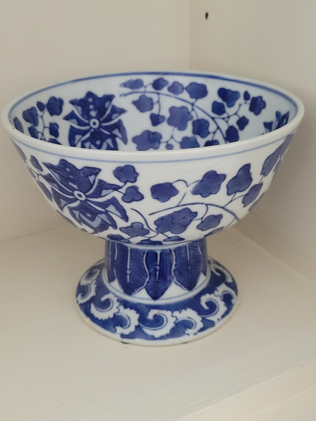 Blue & White Porcelain Candy Sugar Dish 5 - Etsy