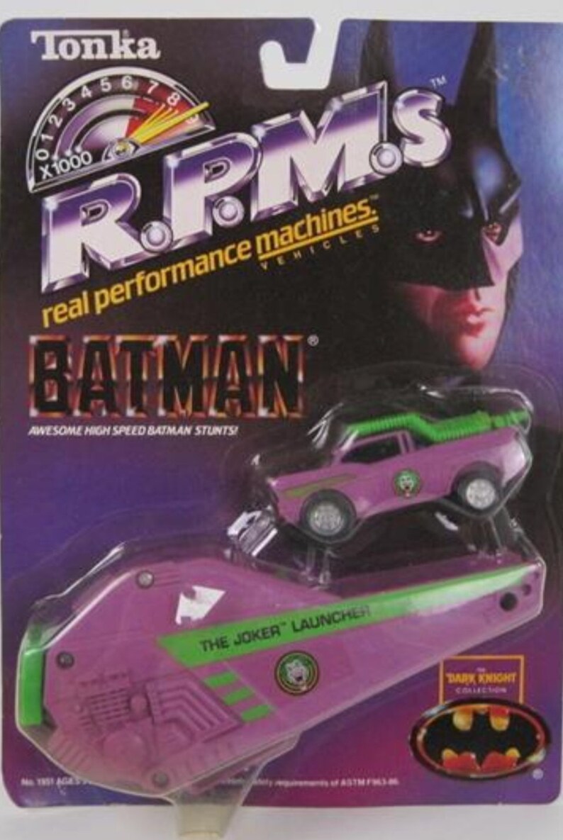 1990 Tonka R.P.M. the Joker Car Launcher the Dark Knight Collection ...