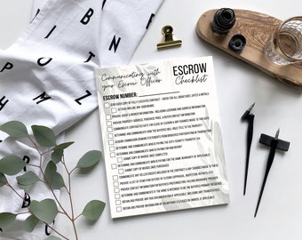 Escrow Checklist - Etsy