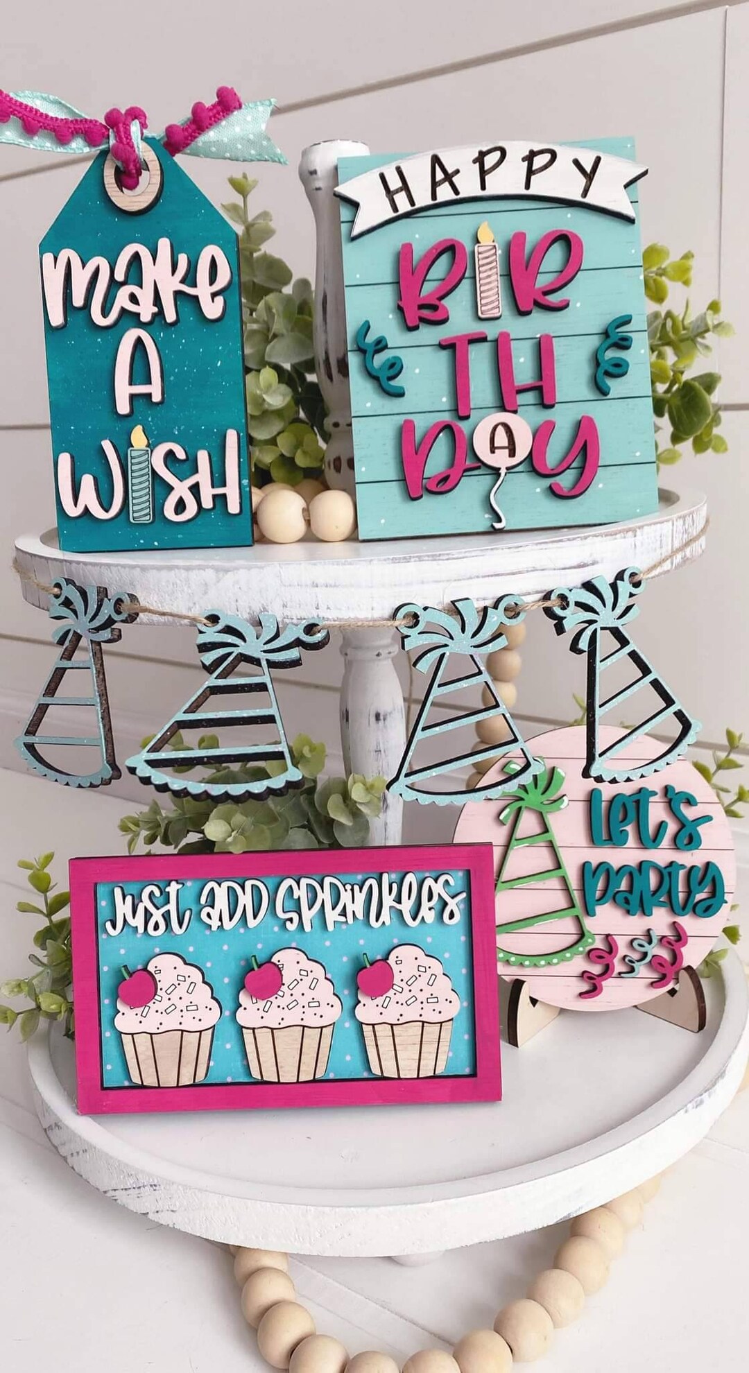 Birthday Tier Tray. Tier Tray Svg. Birhtday Part Tier Tray Svg ...