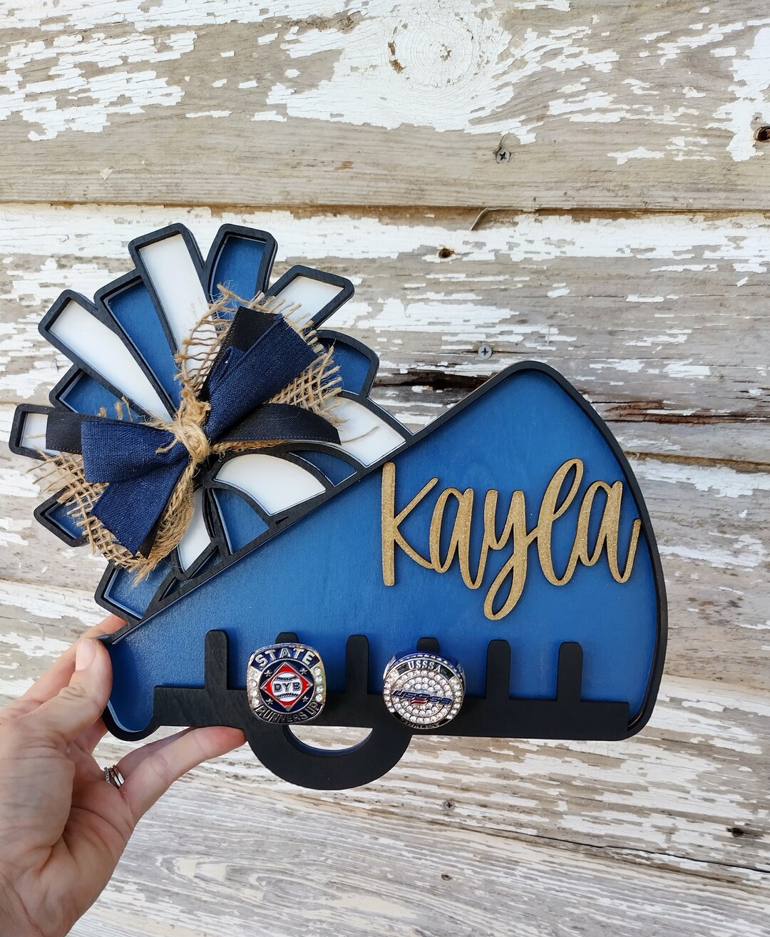 Cheer Ring Holder Svg. Cheer Laser Files Svg. Cheerleader Gifts Svg ...