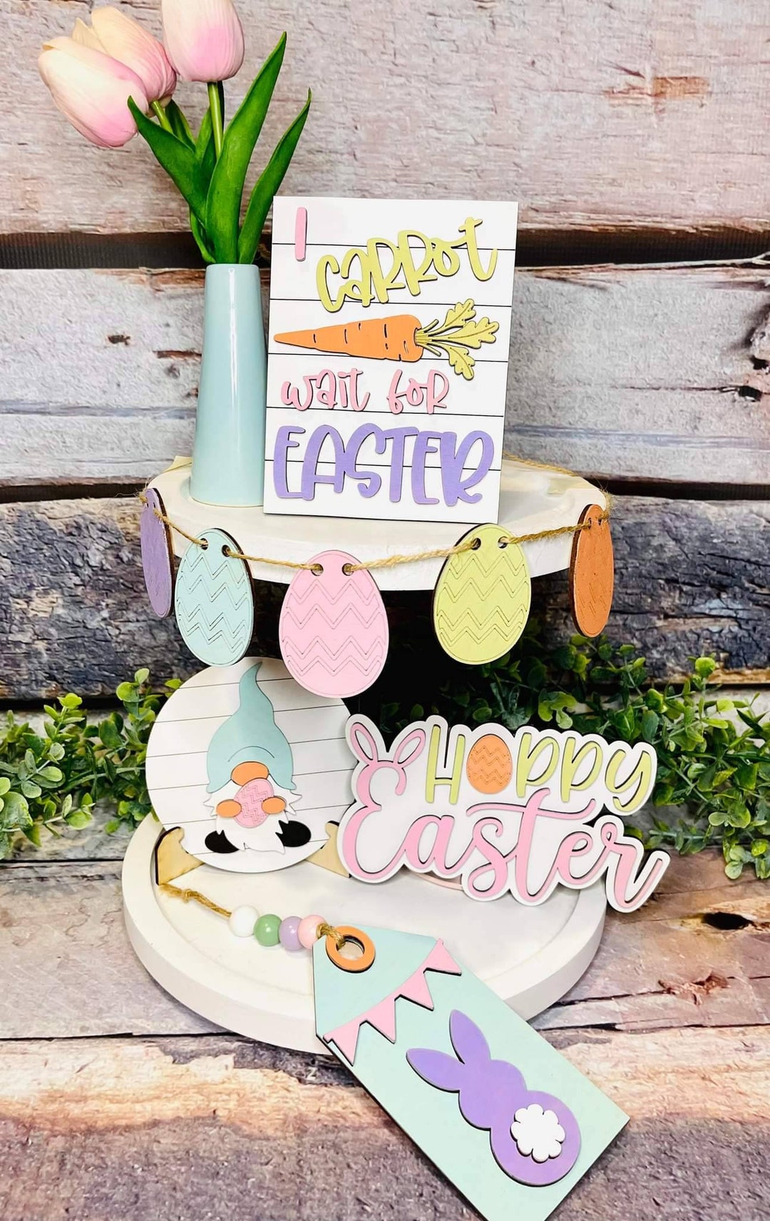 Easter Tier Tray Svg. Easter Tiered Tray Svg. Easter Glowforge Files ...