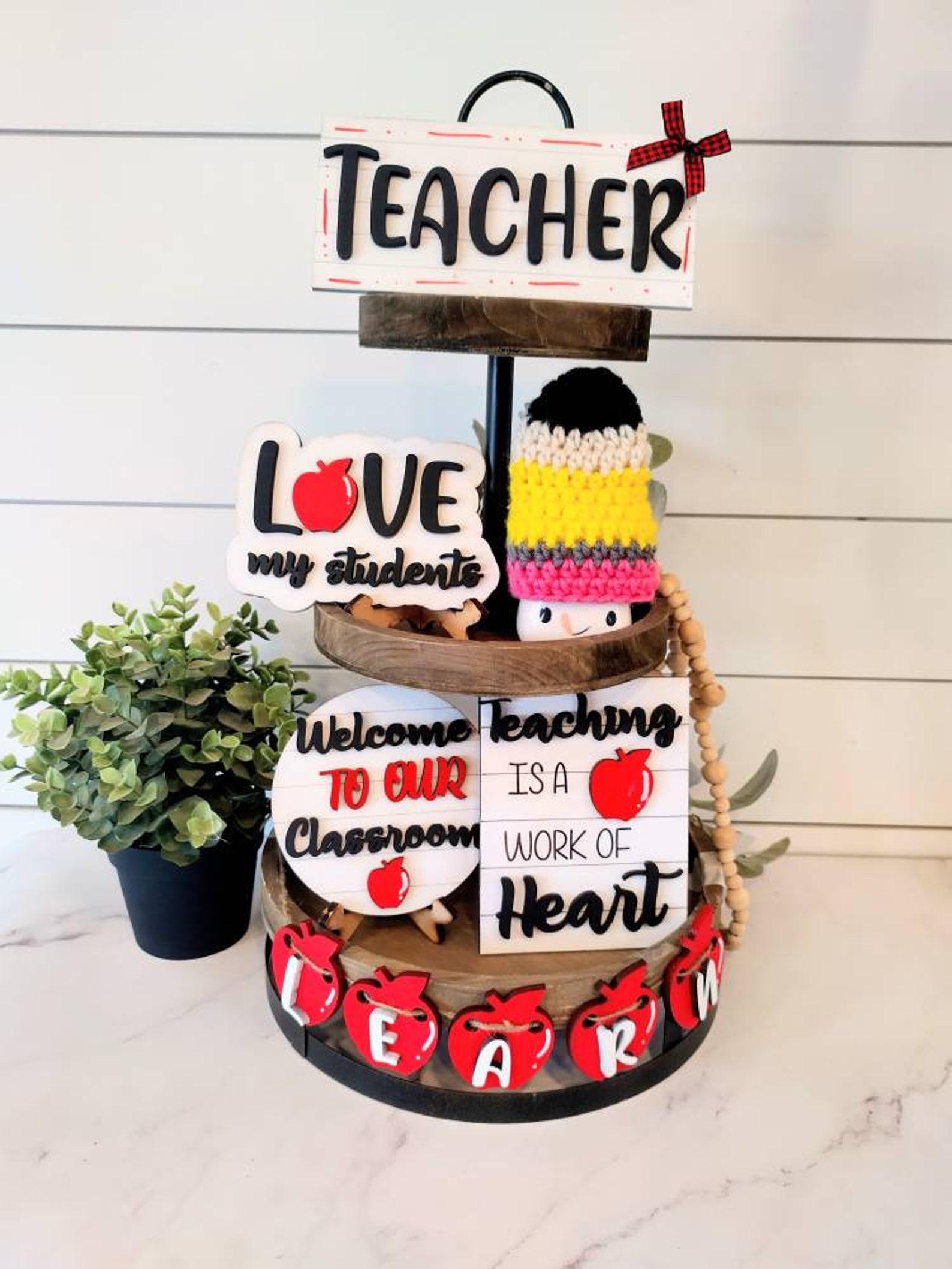 Teacher Tier Tray Svg. Teacher Tiered Tray Svg. Teachers Signs - Etsy