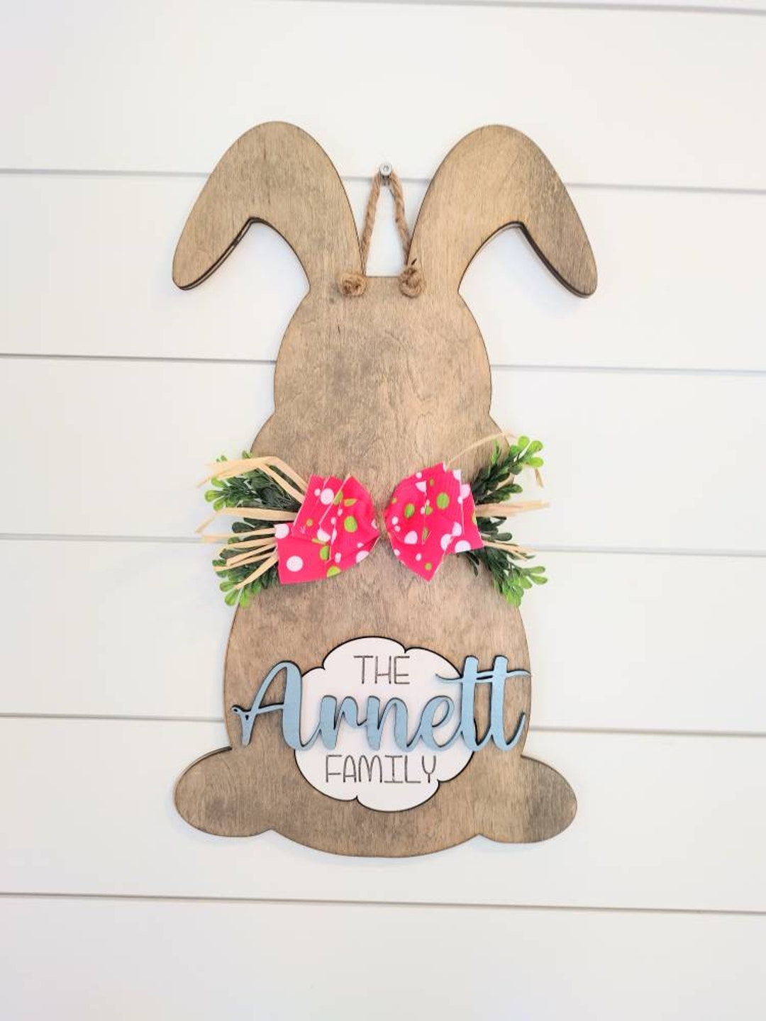 Easter Door Hanger Svg. Personalized Easter Svg. Easter Bunny Svg ...