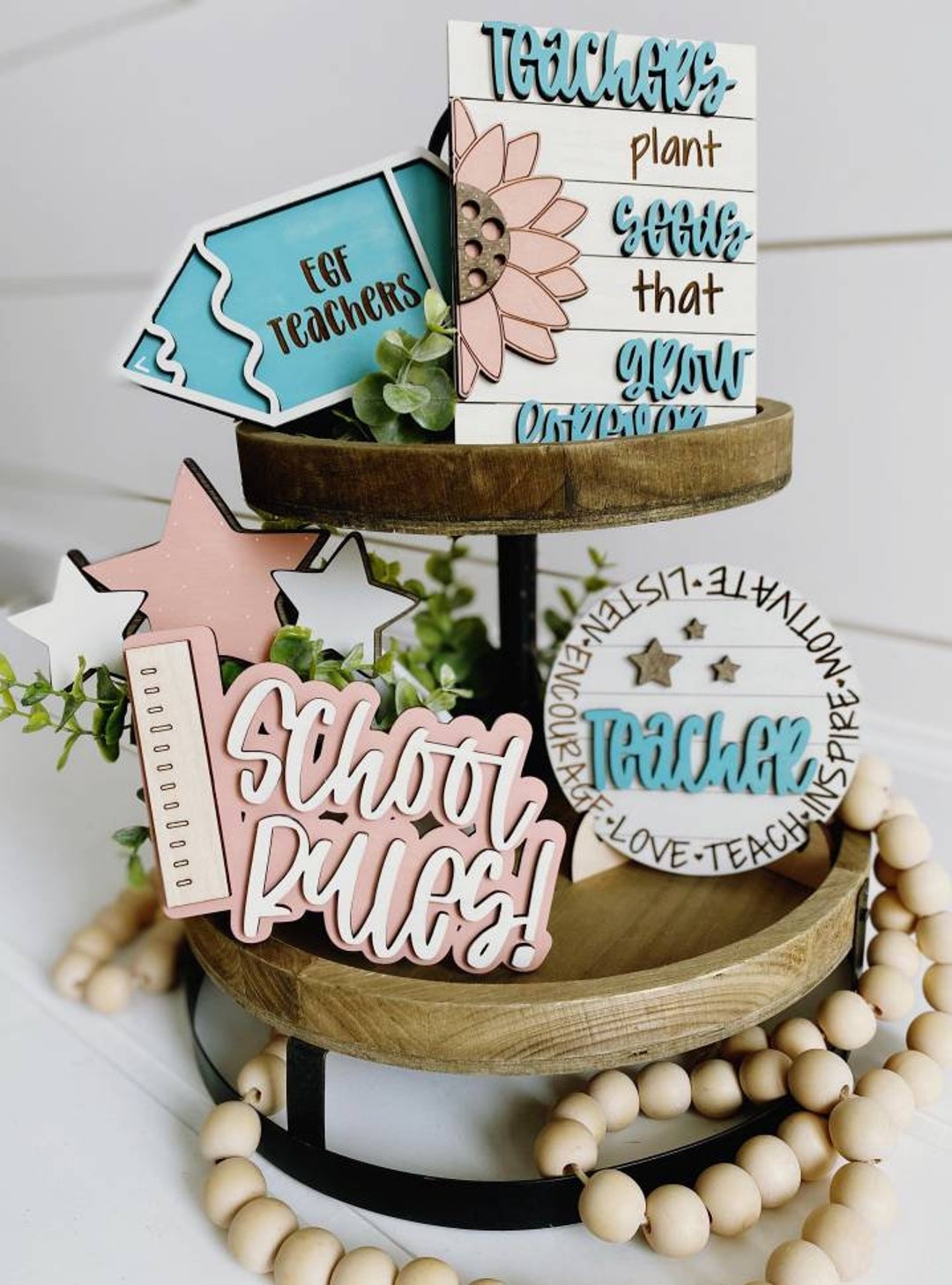 Teacher Tier Tray Svg. Teacher Tiered Tray Svg. Teachers Signs Svg ...