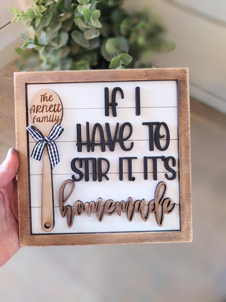 If I Have to Stir It Its Homemade Laser Cut Sign Files Svg. - Etsy