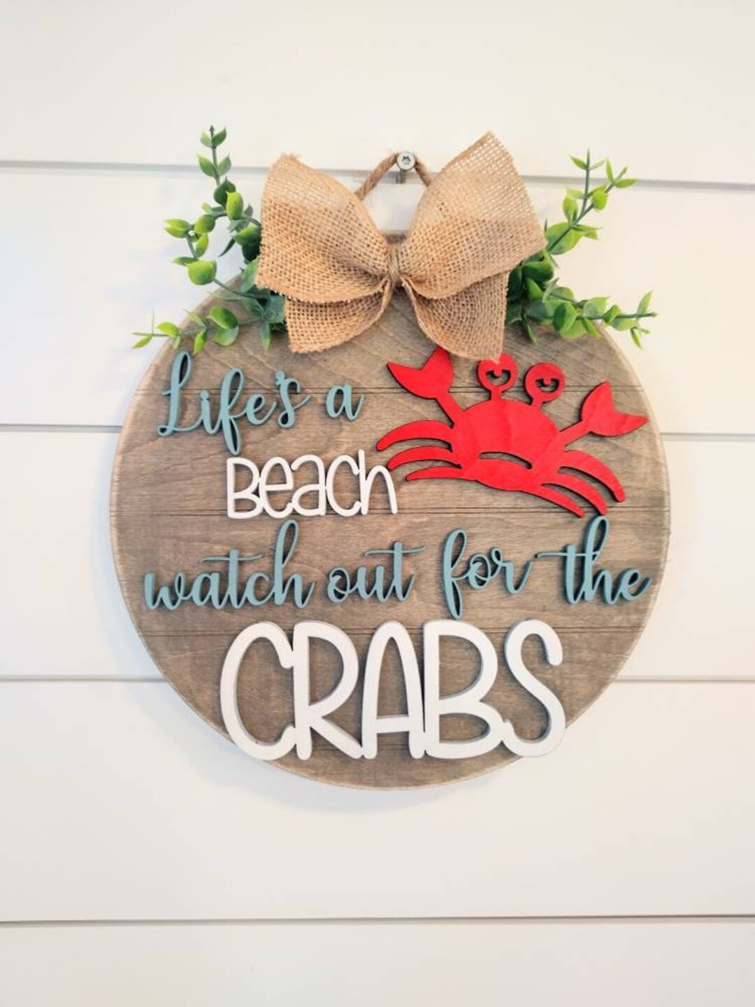 Lifes S Beach Svg. Beach Door Hanger Svg. Watch Out for Crabs Svg ...