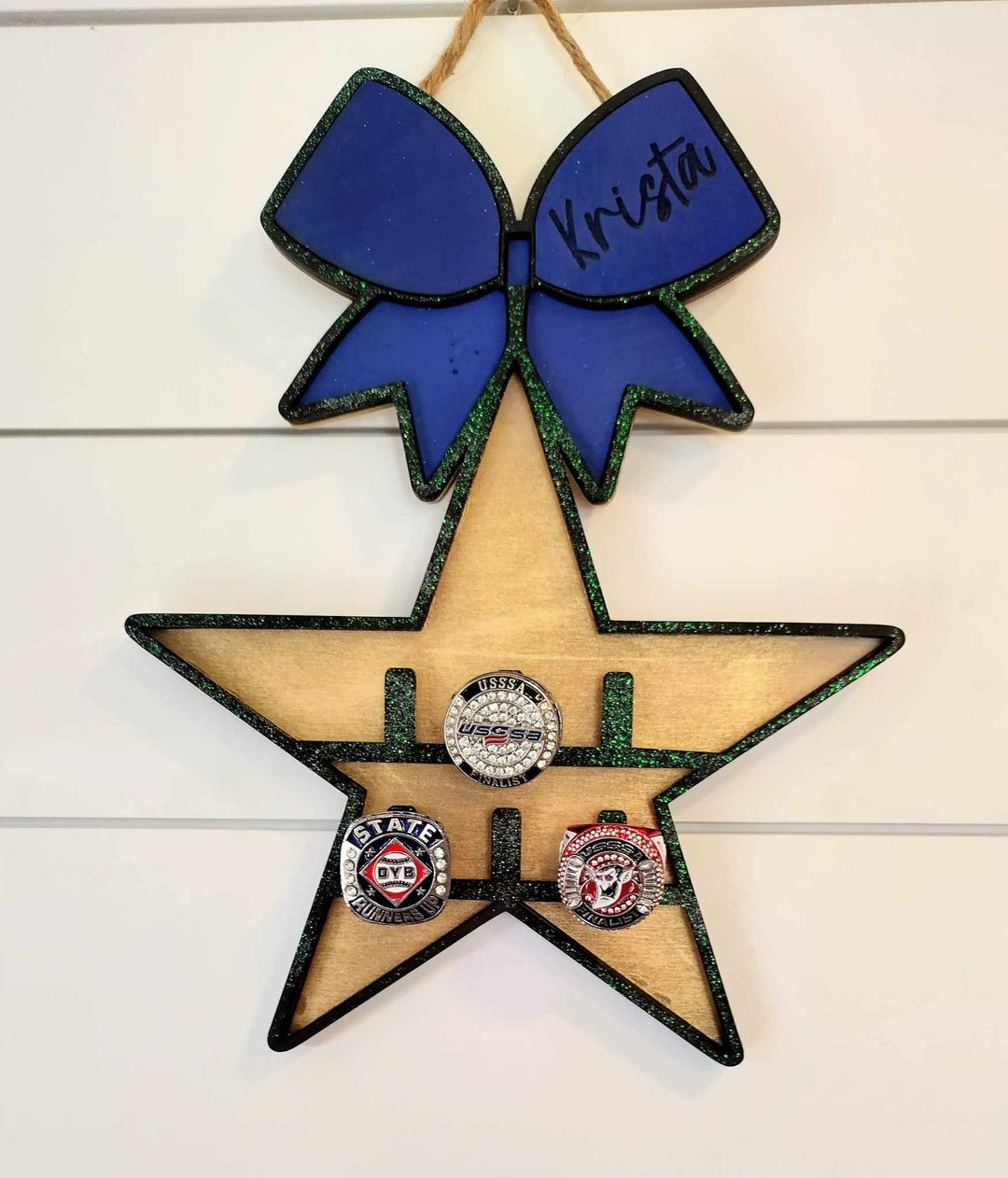 Cheer Ring Holder Svg. Cheer Laser Files Svg. Cheerleader Gifts Svg ...