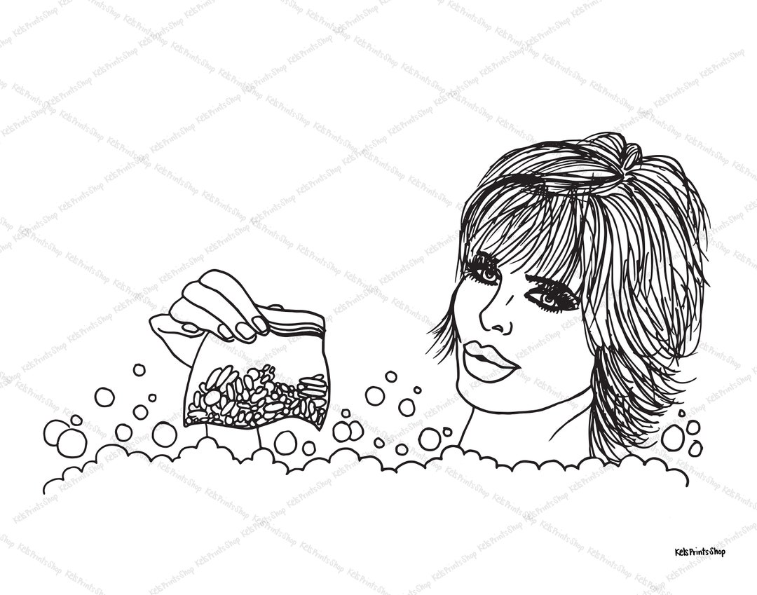 Lisa Rinna Bubble Bath Print - Etsy