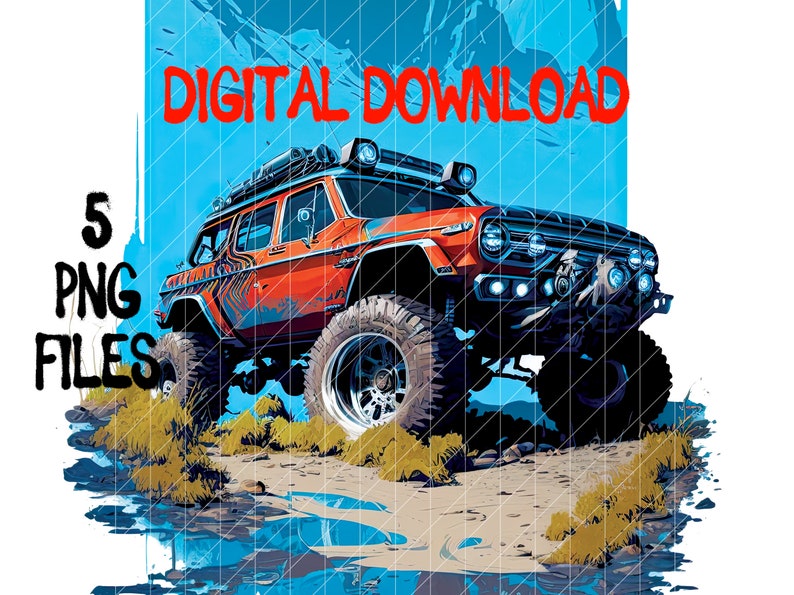 Off-road Lifted Truck Terrain Graphics off Road Car Png - Etsy